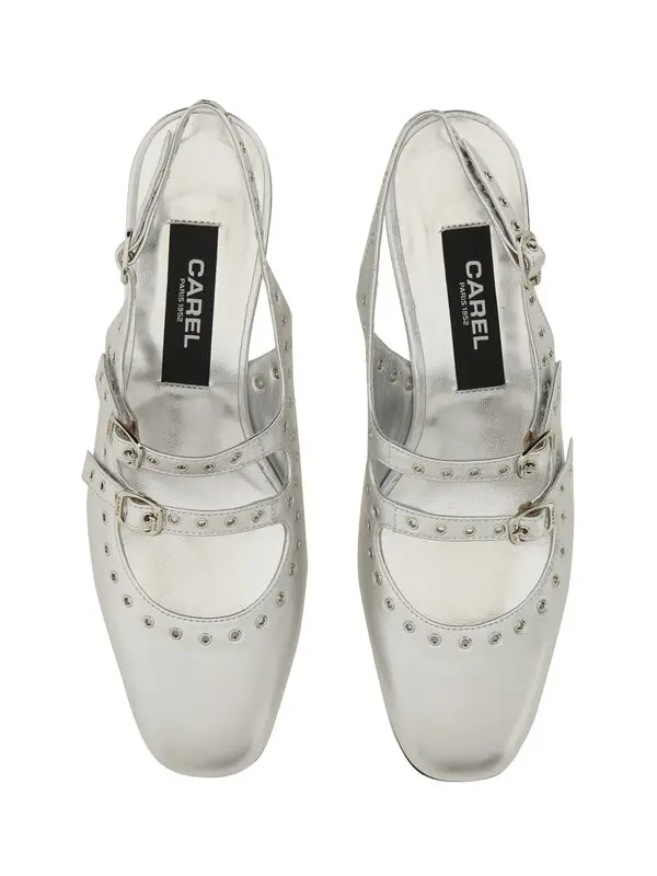 CAREL Mary Jane Slingback - Silver