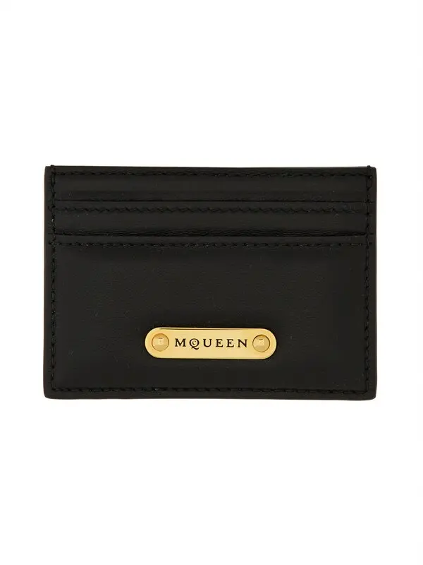 Alexander McQueen Leather Card Holder - Black