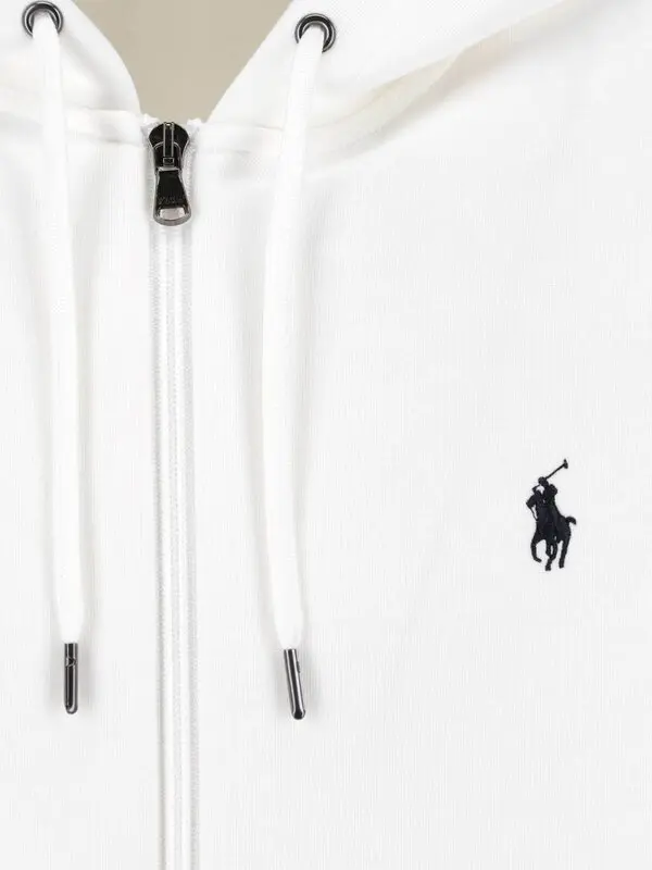 Polo Ralph Lauren Zip-up Logo Hoodie - White