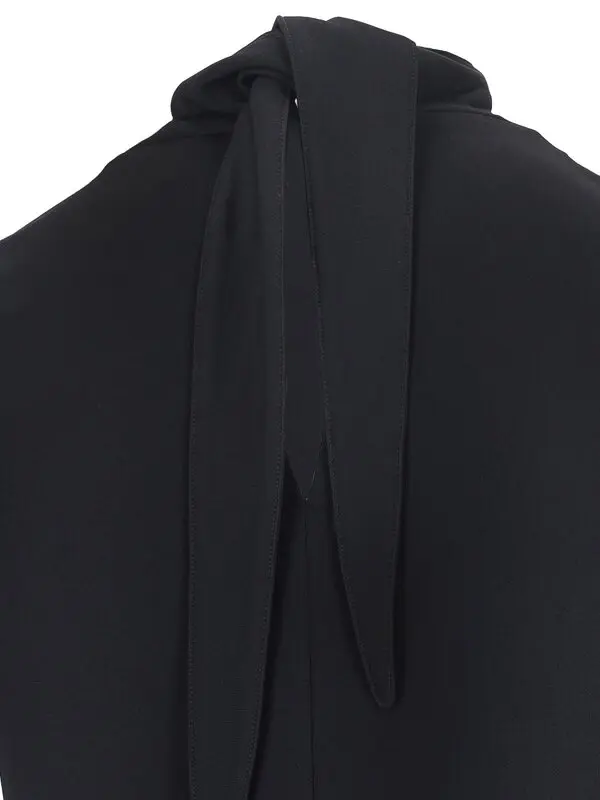 JIL SANDER Draped Midi Dress - Black