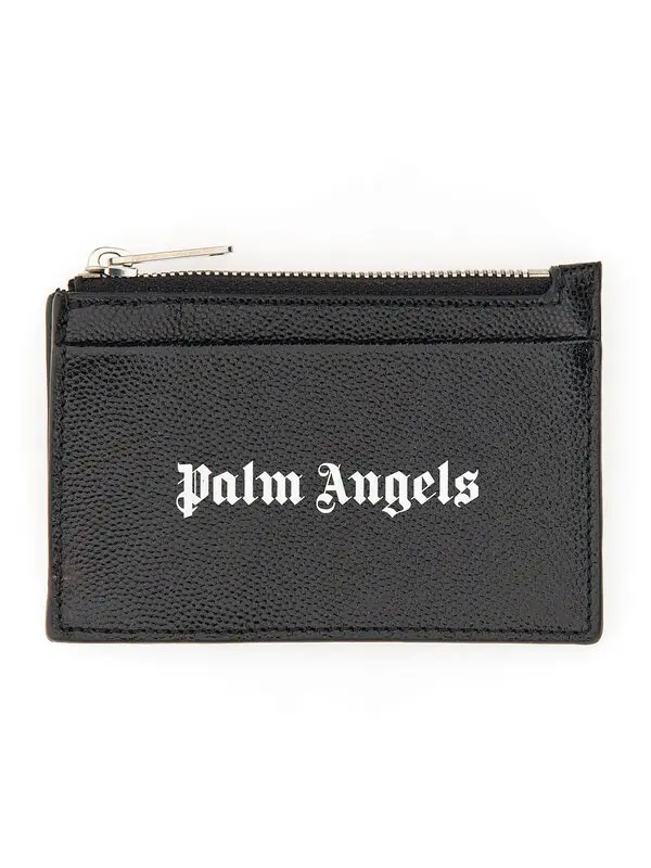 Palm Angels Caviar Card Holder - Black