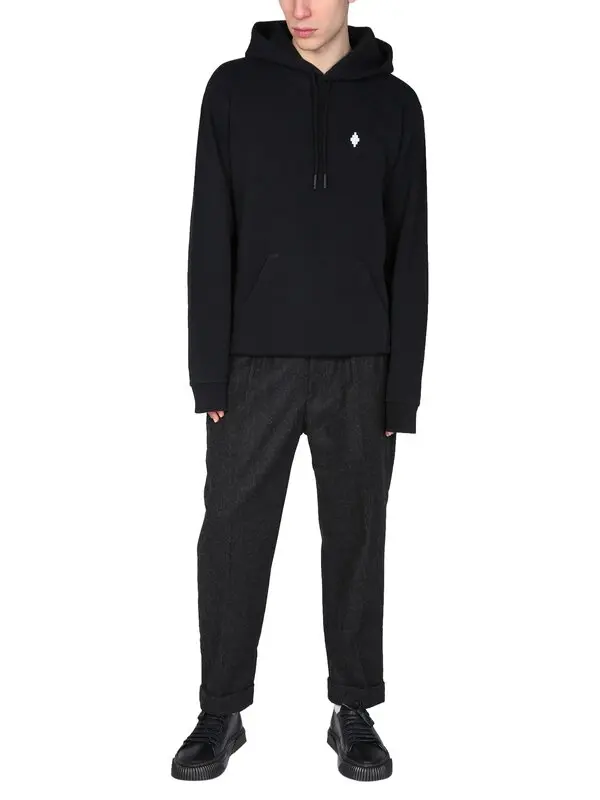 MARCELO BURLON COUNTY OF MILAN Cross Regular Fit Hooded Sweatshirt - Black