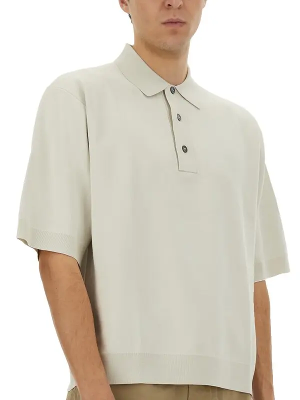 Studio Nicholson Knitted Polo - Ivory