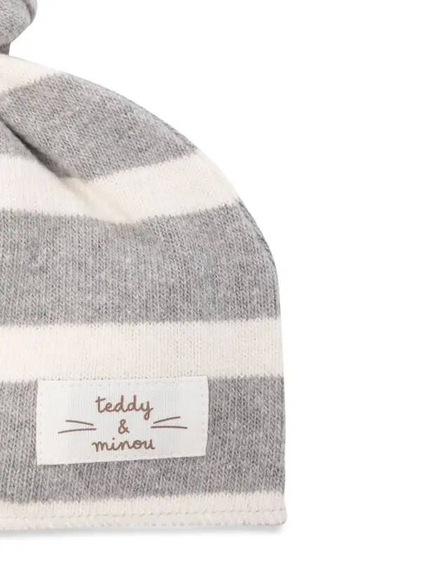 TEDDY & MINOU Striped Beanie