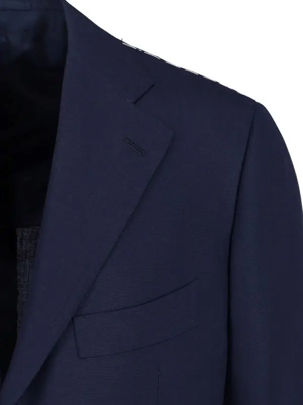 Cesare Attolini Single-breasted Wool Blazer - Blue