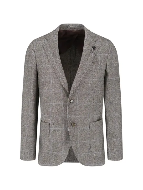 LARDINI Single-breasted Wool Blazer - Multi