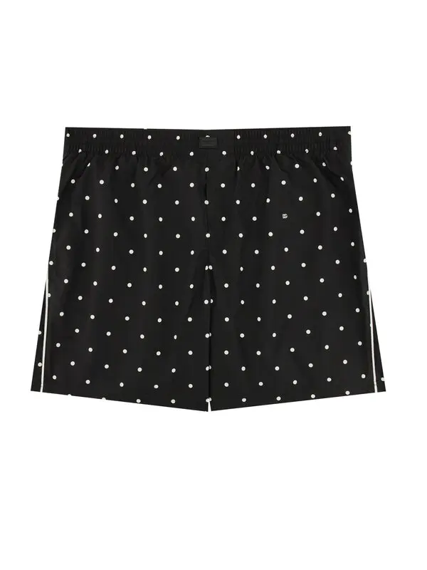 Dolce & Gabbana Polka Dot Print Swimsuit - Black