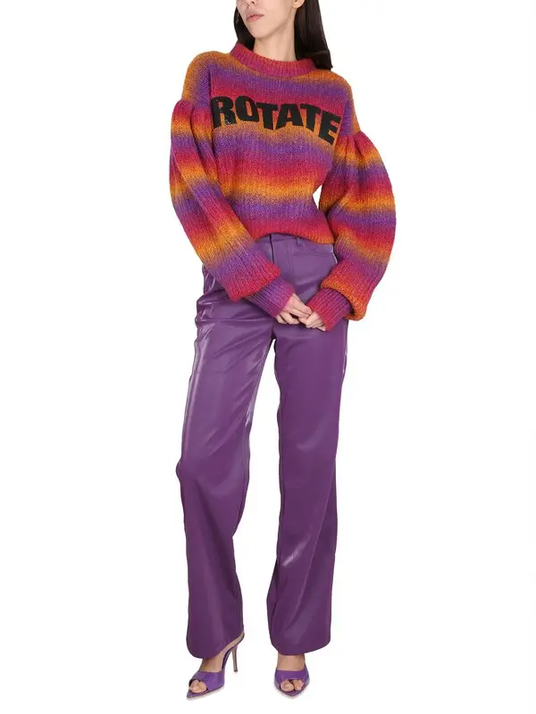 ROTATE BY BIRGER CHRISTENSEN Crewneck Sweater With Logo - Multicolour