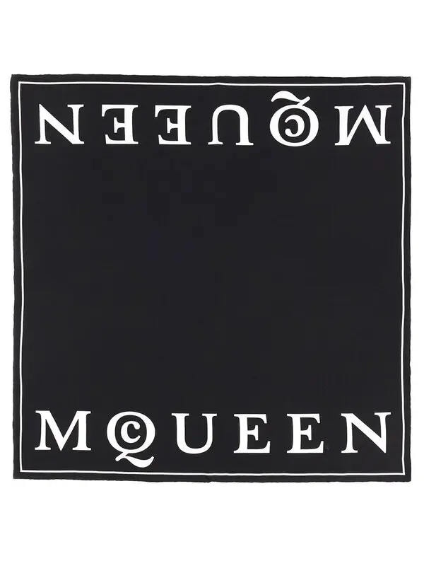 Alexander McQueen Silk Scarf - Black