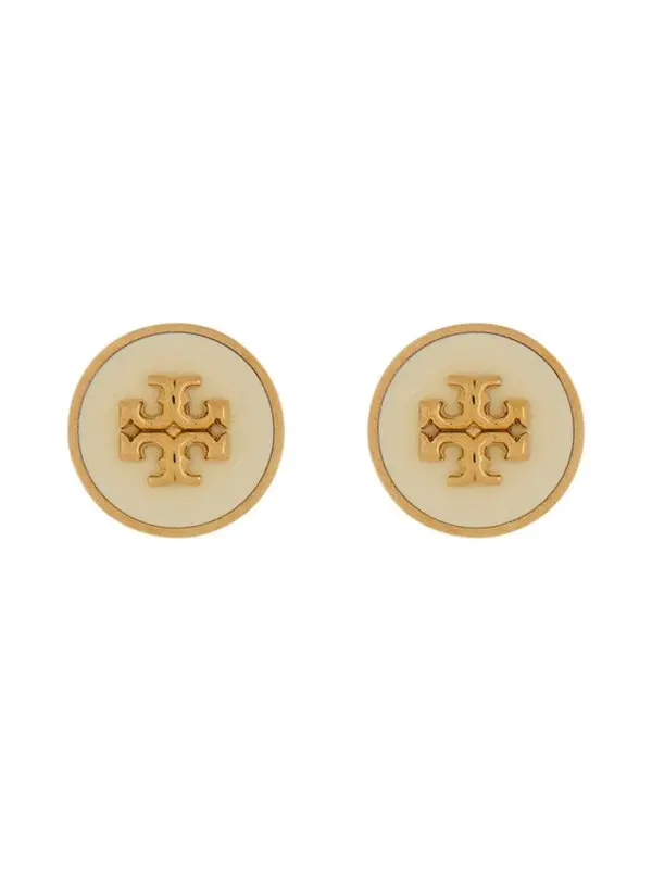Tory Burch Kira Stud Earrings - White