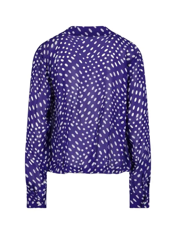 Aspesi Semi-transparent Animal Print Shirt - Purple