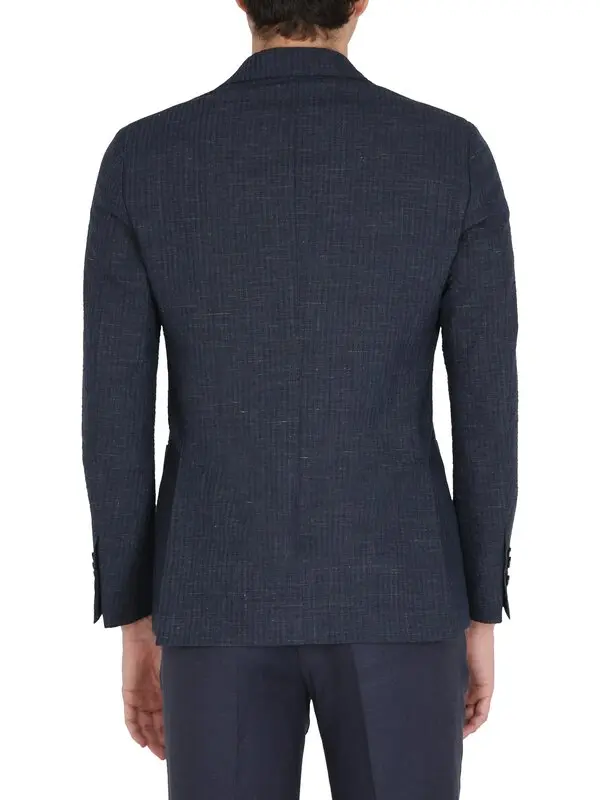 LARDINI Single-breasted Jacket - Blue