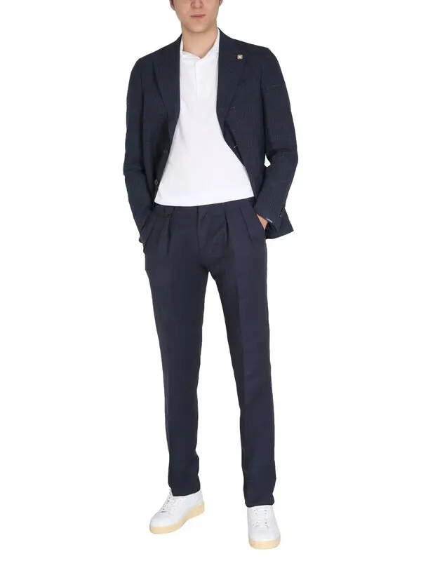 LARDINI Single-breasted Jacket - Blue