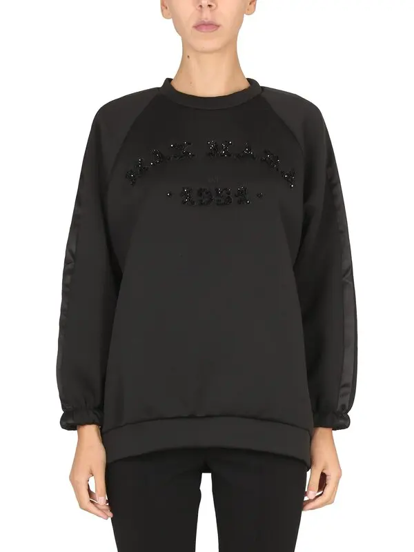 Max Mara Sweatshirt With Rhinestone Embellishment