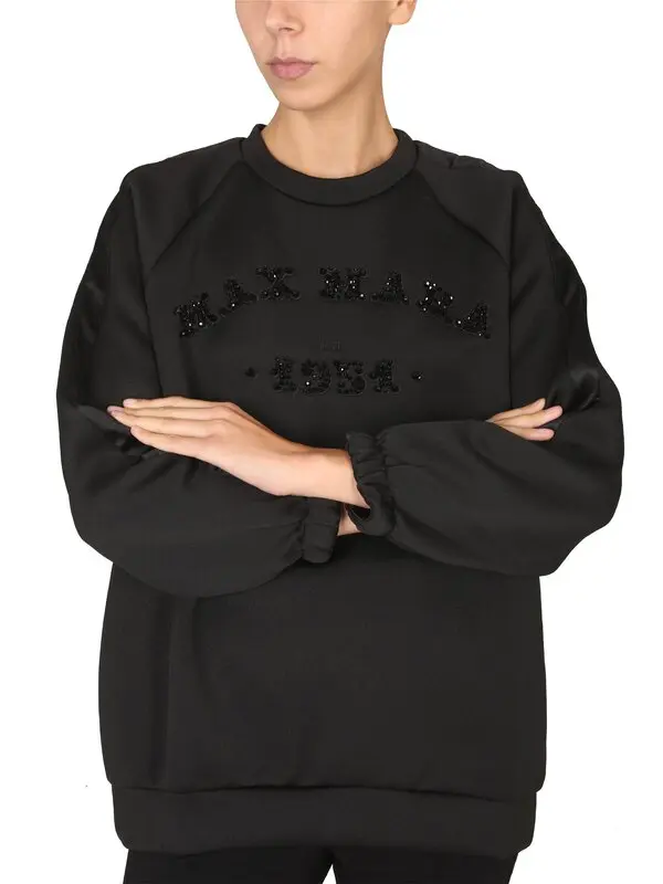 Max Mara Sweatshirt With Rhinestone Embellishment