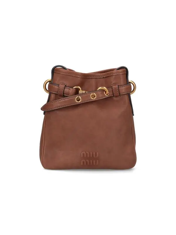 COURREGES Logo Pouch - Brown