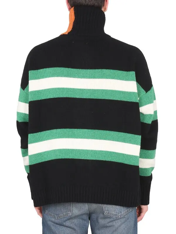 RIGHT FOR Turtleneck Cardigan - Multicolour