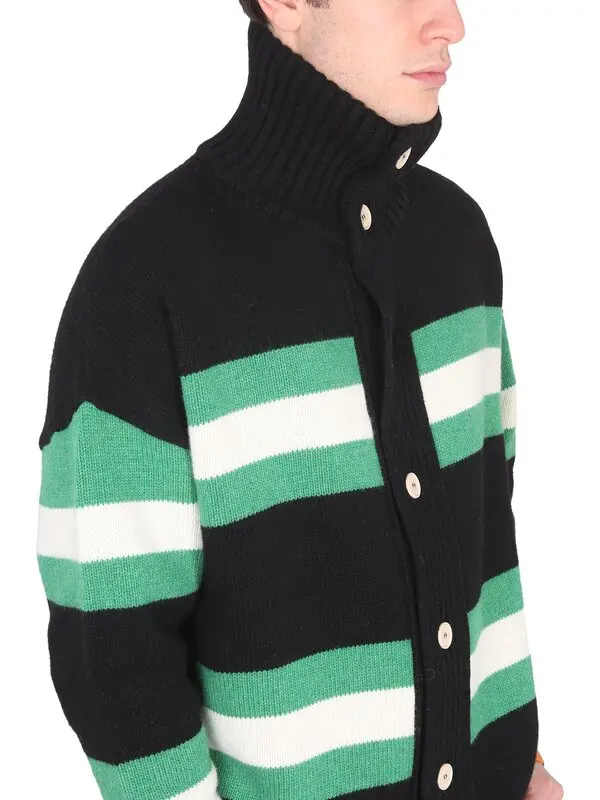 RIGHT FOR Turtleneck Cardigan - Multicolour