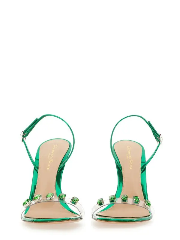 GIANVITO ROSSI Candy Ribbon High Heel Sandals - Green