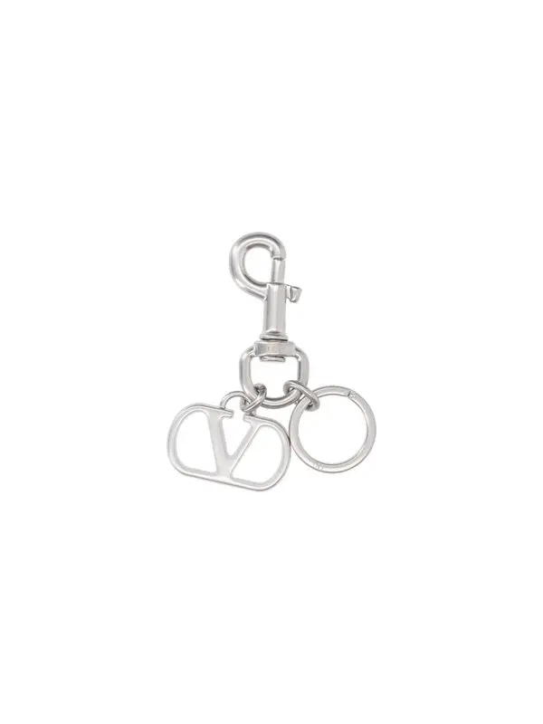 Valentino Garavani Vlogo Signature Keyring - Silver