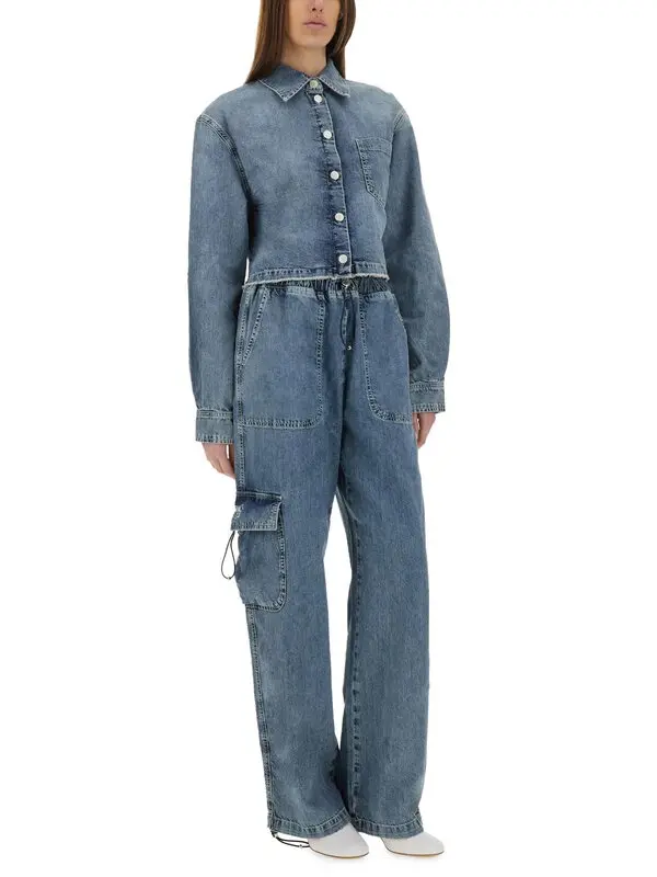 Moschino Cropped Jacket - Denim