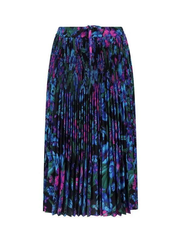 Loro Piana Silk Midi Skirt - Multi