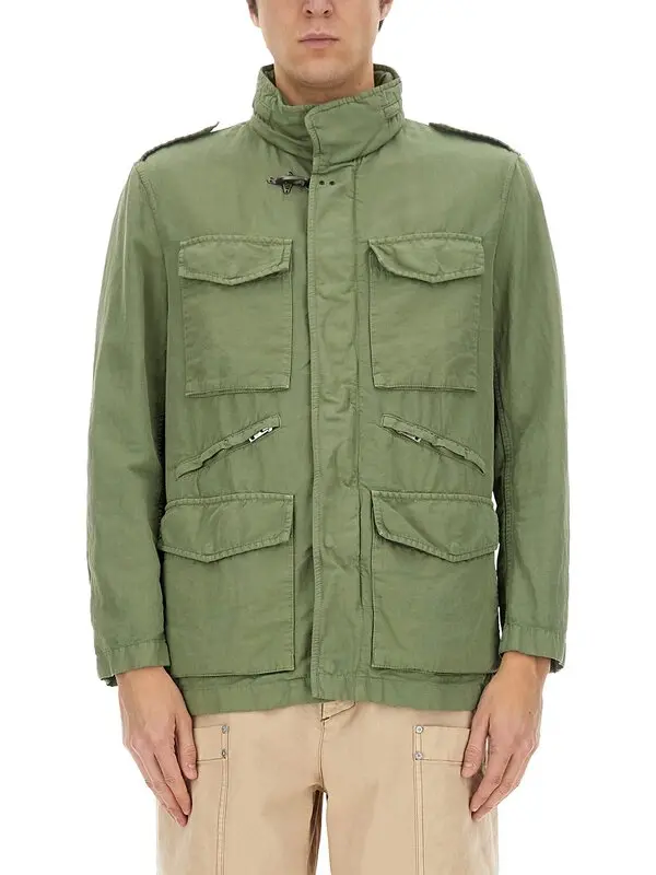 FAY Jacket With Pockets - Green