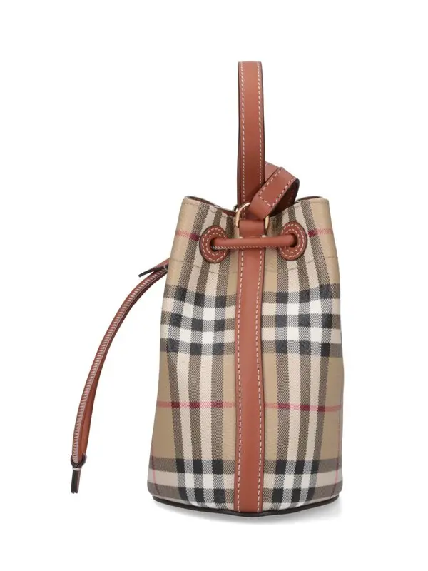 Burberry Tb Mini Bucket Bag - Beige