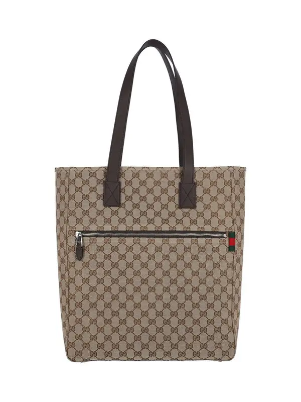 Gucci Medium Gg Monogram Tote Bag - Beige