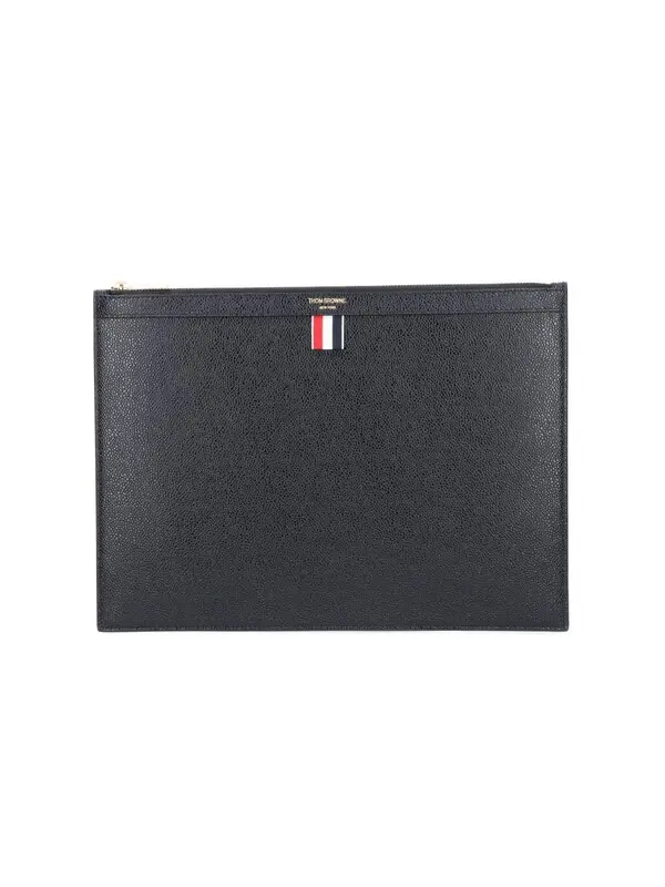 Thom Browne Tricolour Clutch - Black