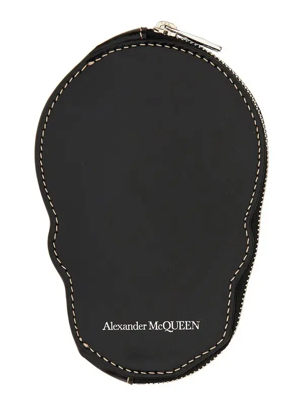 Alexander McQueen Skull Card Holder - Black