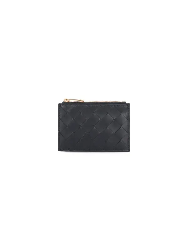Bottega Veneta Woven Cardholder - Black
