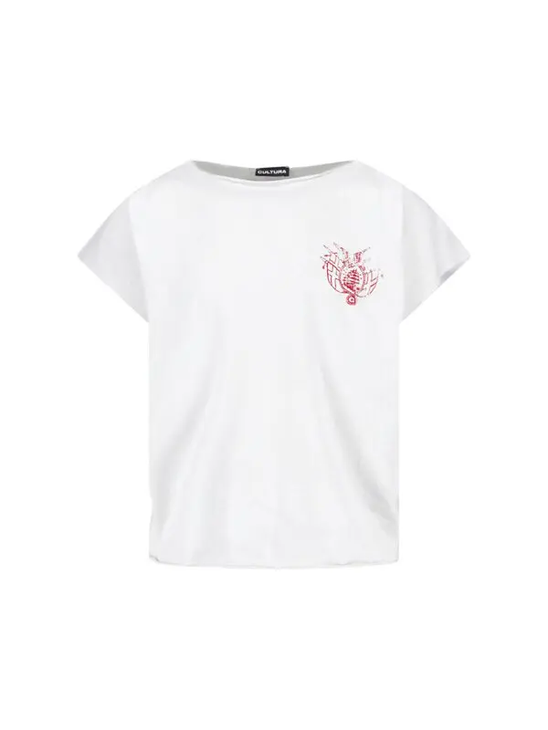 Moncler Cotton Jersey T-shirt With Logo - Gray