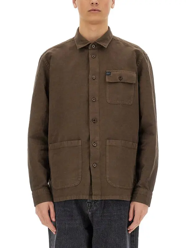 FAY Shirt Jacket - Brown