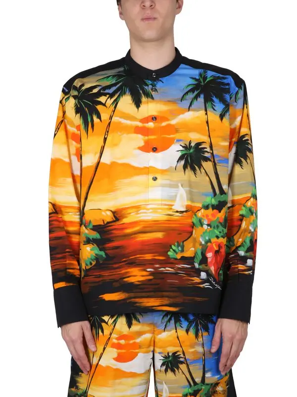 Dolce & Gabbana Hawaii Print Shirt - Multicolour