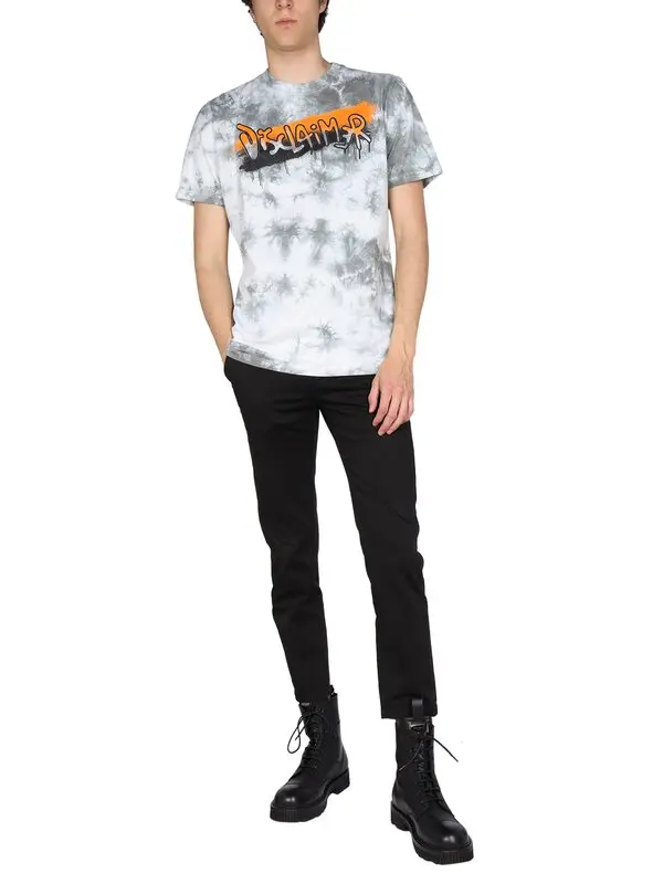 DISCLAIMER Logo Print T-shirt - Grey