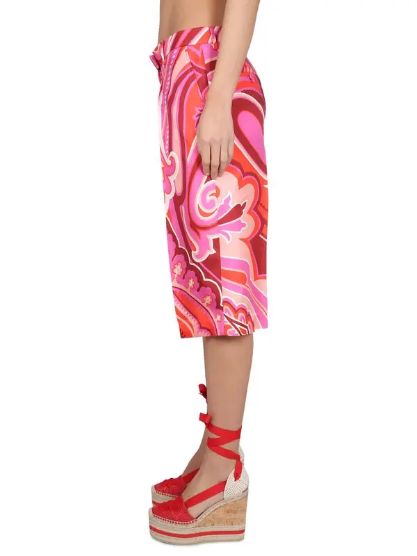 Etro Silk And Cotton Bermuda Shorts