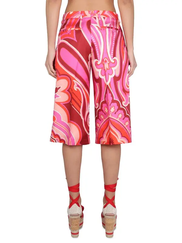 Etro Silk And Cotton Bermuda Shorts