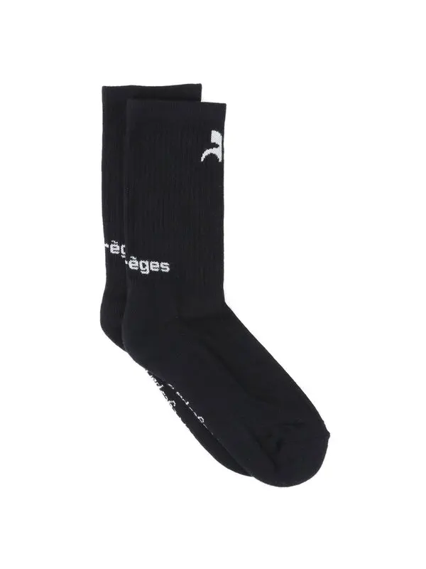 COURREGES Ac Sports Logo Socks - Black