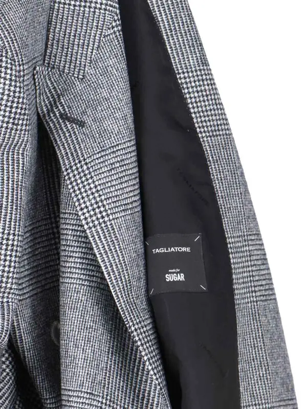 LARDINI Tagliatore Virgin Wool Double-breasted Suit - Black