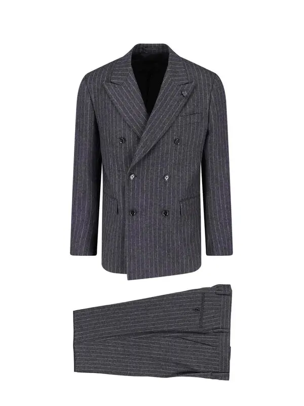 LARDINI Tagliatore Virgin Wool Double-breasted Suit