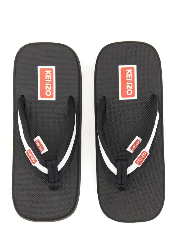 Kenzo Logo Slide Sandal - Black