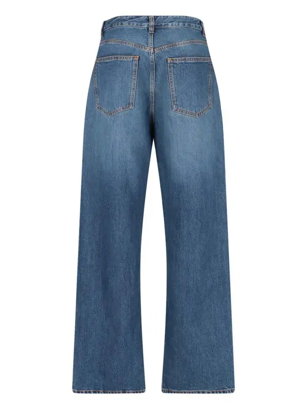 Alaïa Low Waist Denim Jeans - Blue