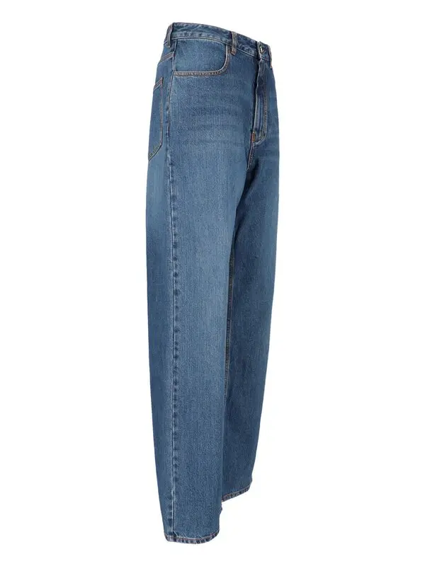 Alaïa Low Waist Denim Jeans - Blue