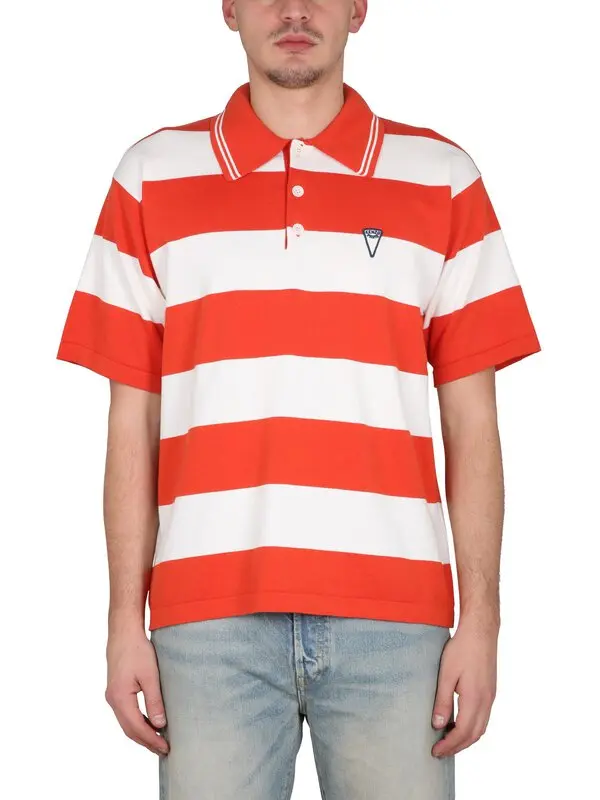 Kenzo Polo Shirt 'nautical Stripes - Red