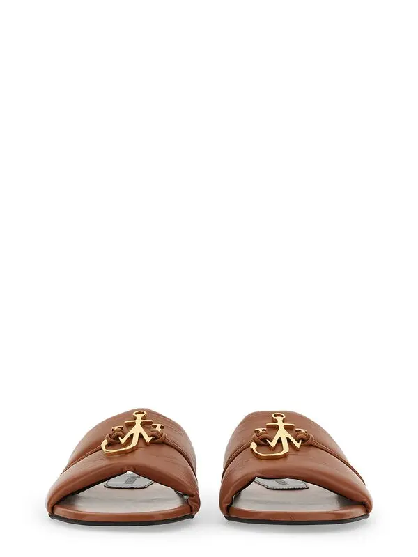 JW Anderson Slide Sandal With Logo - Buff
