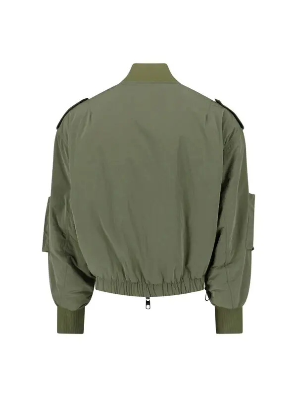 Off-White Logo Bomber Jacket - Green