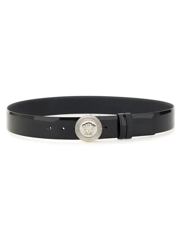 Versace Reversible Belt With Medusa Detail - Black
