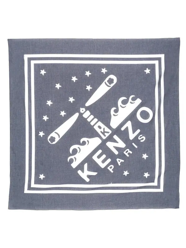 Kenzo Lighthouse Large Scarf - Blue