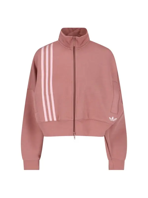 Adidas Off Placed 3 Stripes Zipped Sweatshirt
